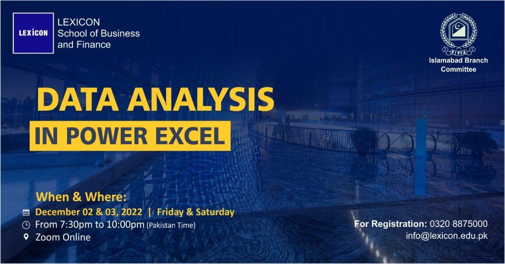 Live Training: Data Analysis in Power Excel - LEXICON